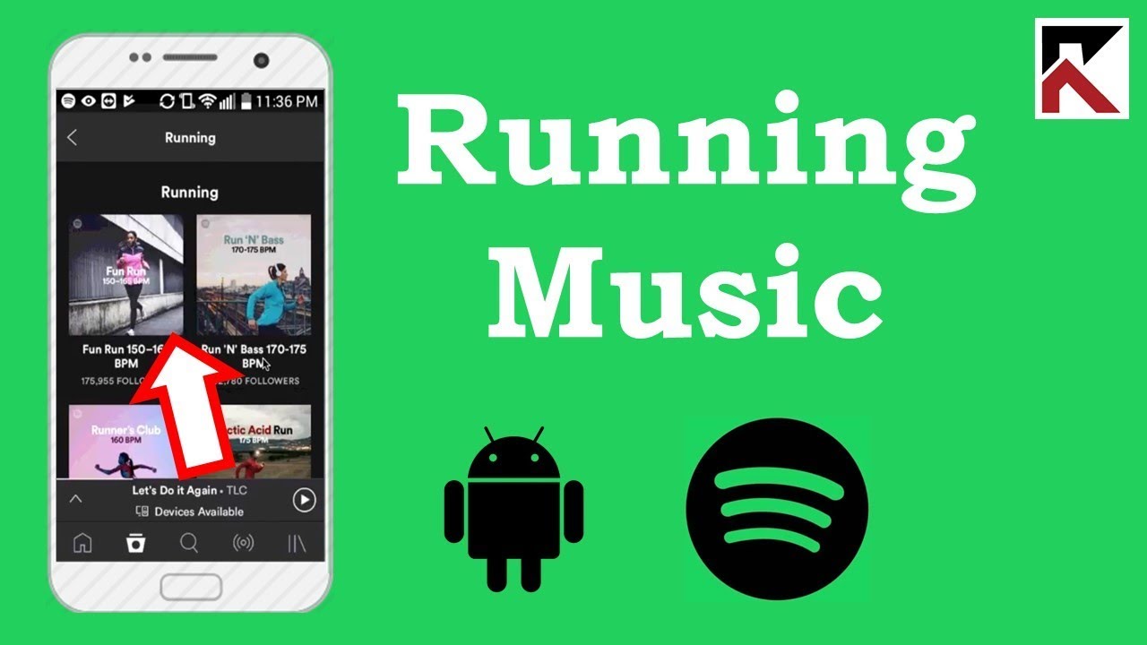 How To Find Running Music Spotify Android - YouTube