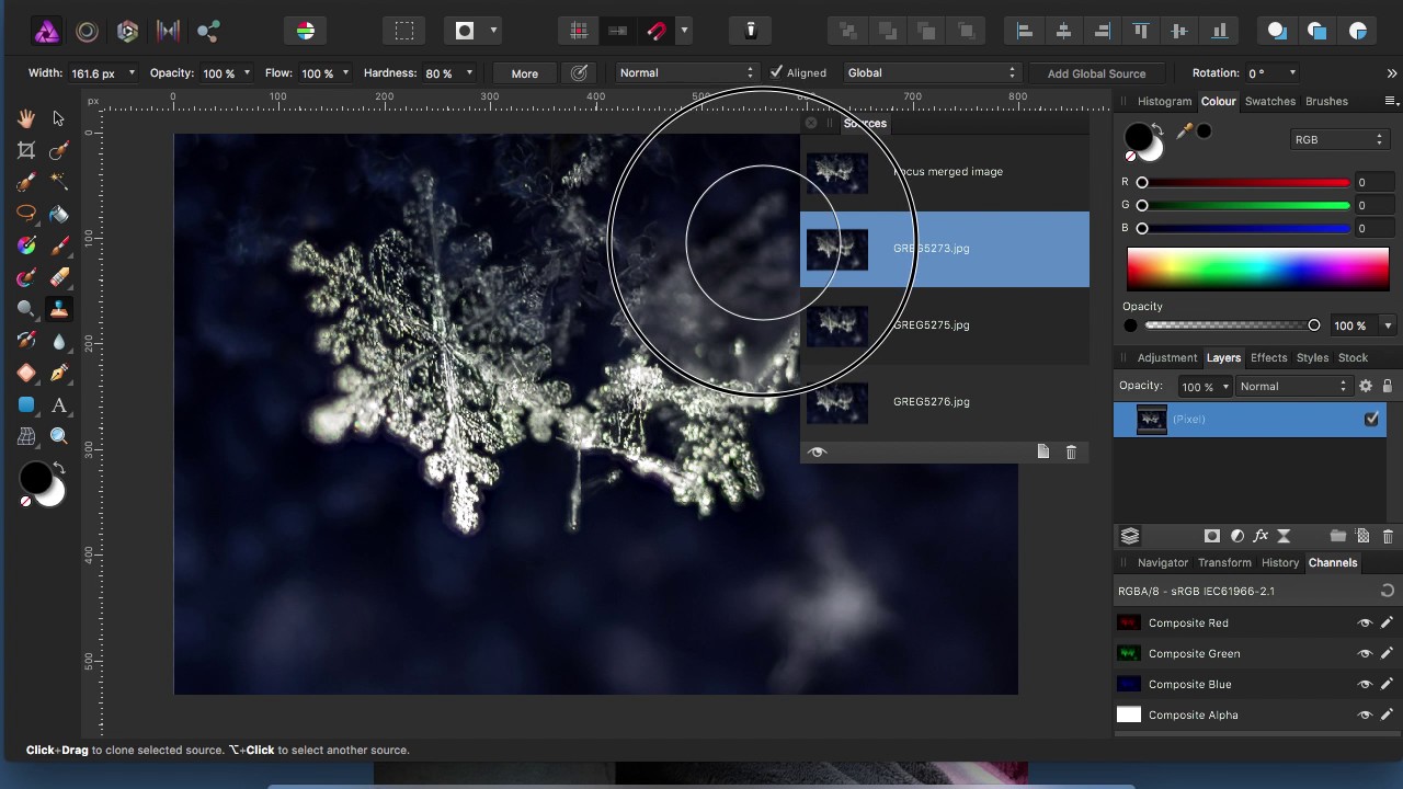 Using the Clone tool in a Focus Merge with Affinity Photo 1.5.1 - YouTube