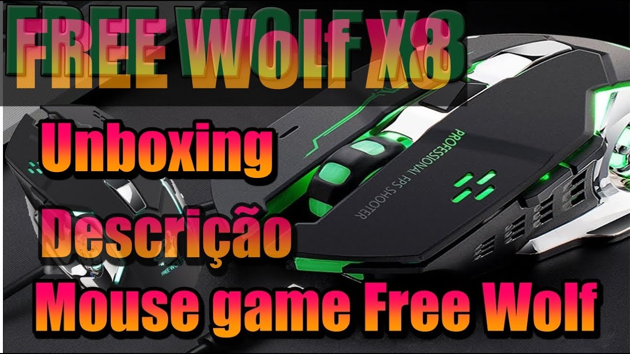 Unboxing do mouse game _ Mouse game Free Wolf _ #unboxing - YouTube