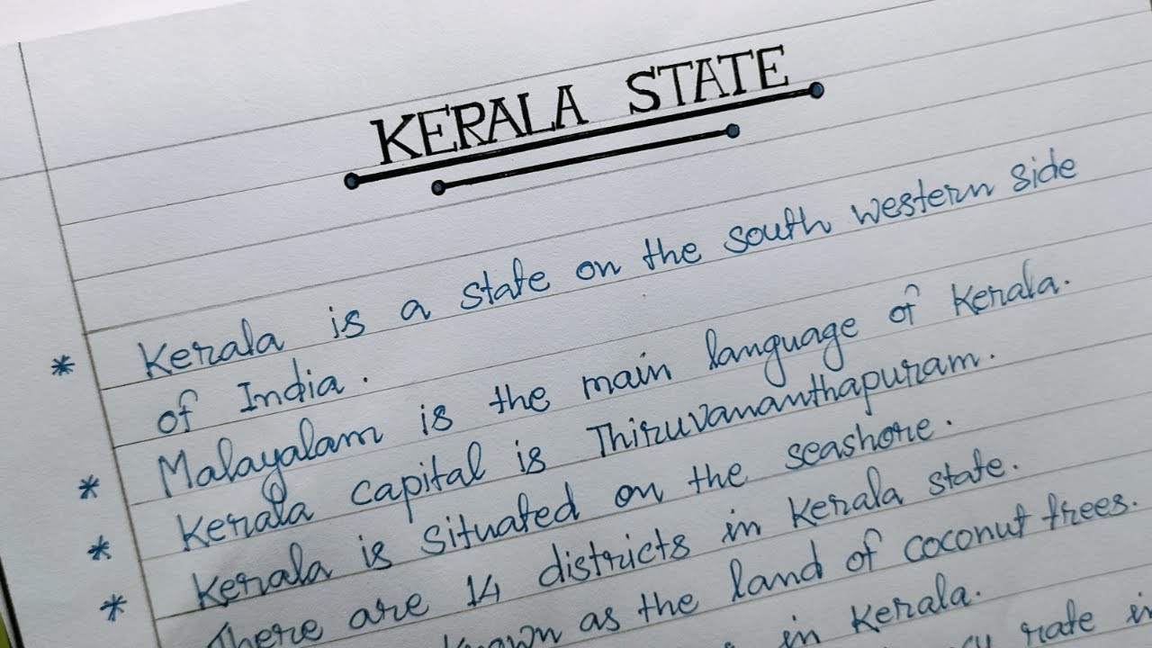 About Kerala State in English | Essay on Kerala State in English | # ...