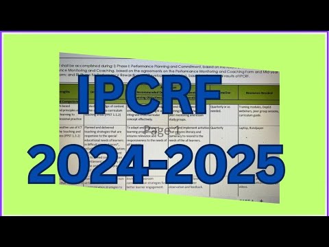 IPCRF Part 4 Development Plan 2024-2025 - YouTube