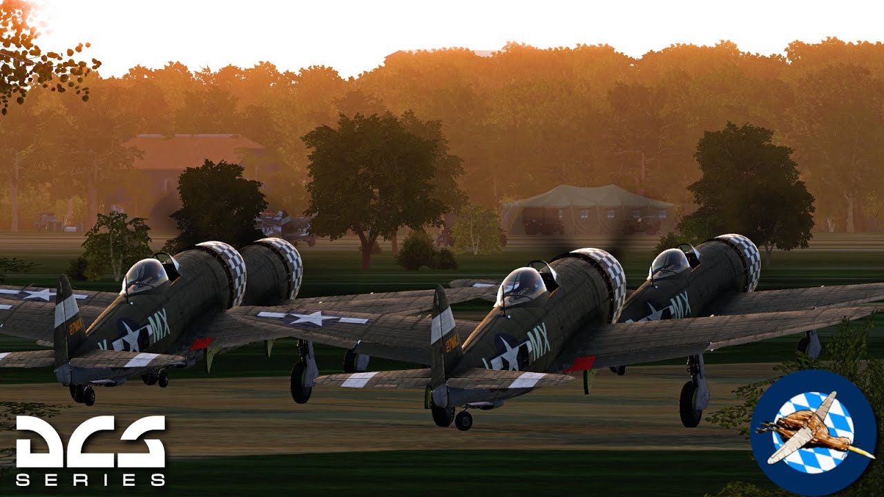 DCS in VR - USAAF P47s Fighter Sweep to Arras, Fance - YouTube