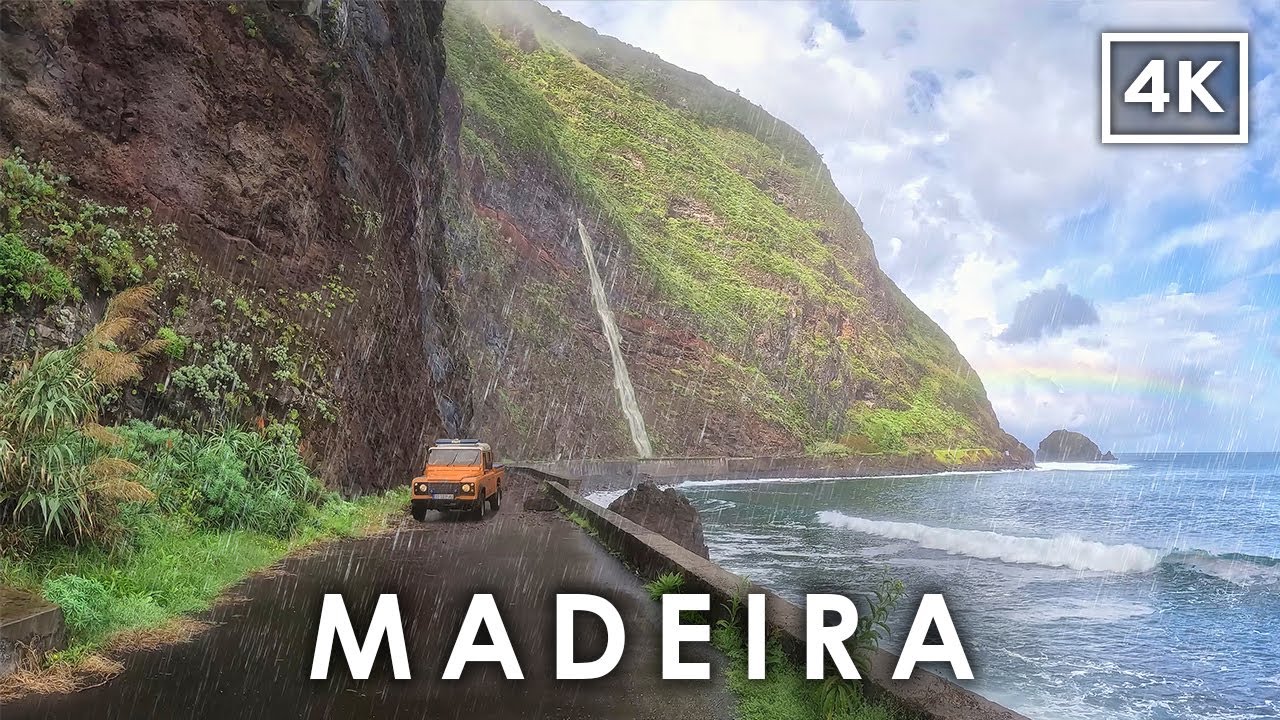 MADEIRA in a Storm 🌧️ | 4K Scenic Drive Along the Wild North Coast ...