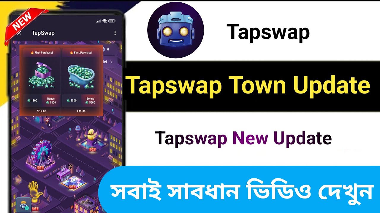 Tapswap Town New Update || Tapswap Tappy Town || How To Play Tapswap ...