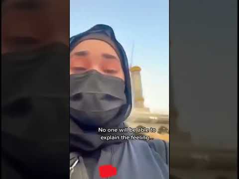 She is first Time come to Makkah can’t stop cry ❤️#shorts #muslim #makkah