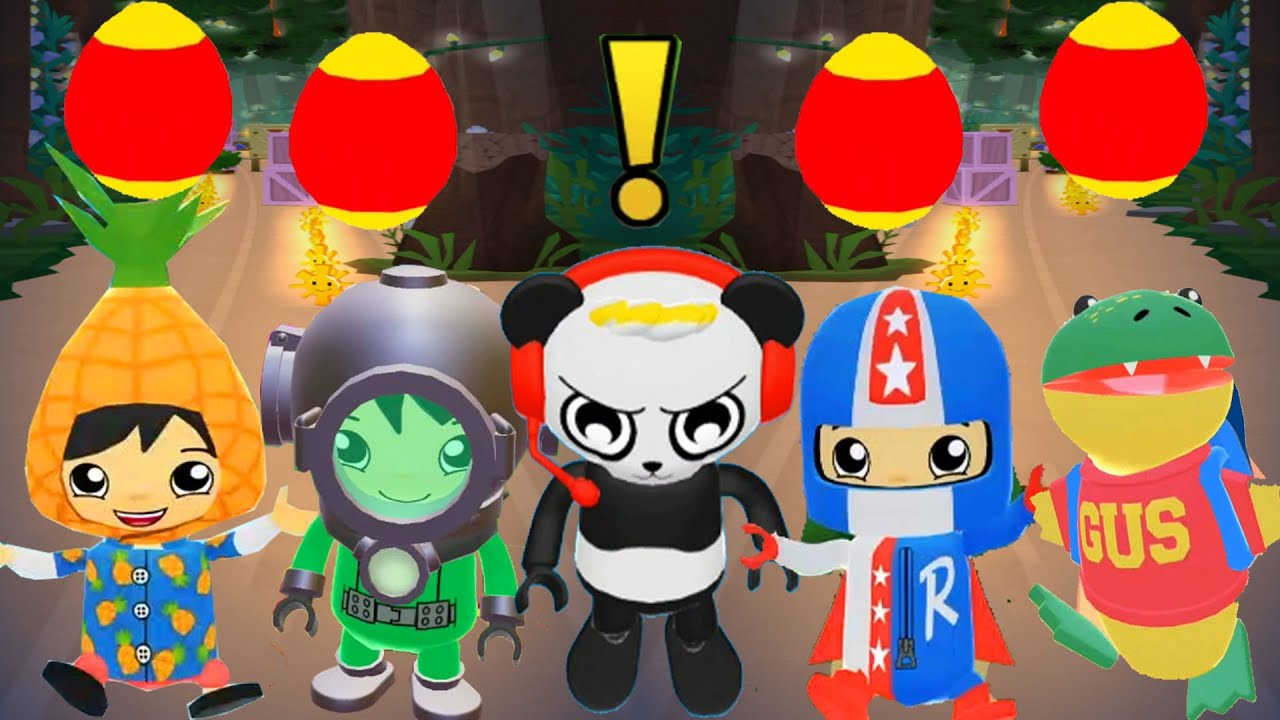 TAG WITH RYAN ALL CHARACTERS FUNNY FALLS VS PINEAPPLE RYAN GAMEPLAY ...