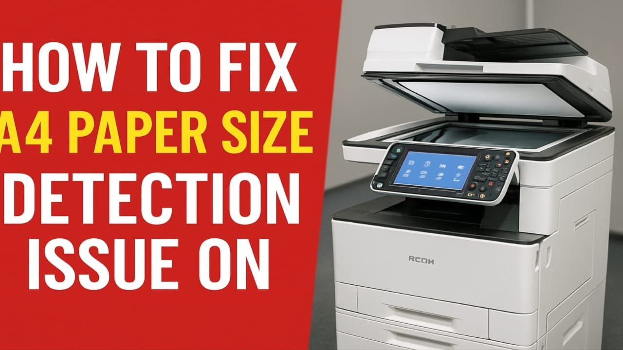 How to Fix A4 Paper Size Detection Issue on Ricoh Printer - YouTube