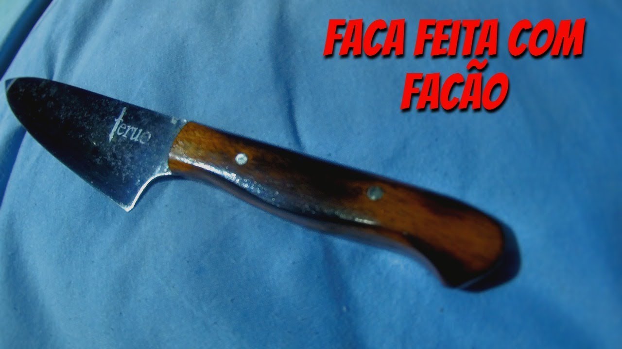 Faca feita de facão enferrujado - YouTube