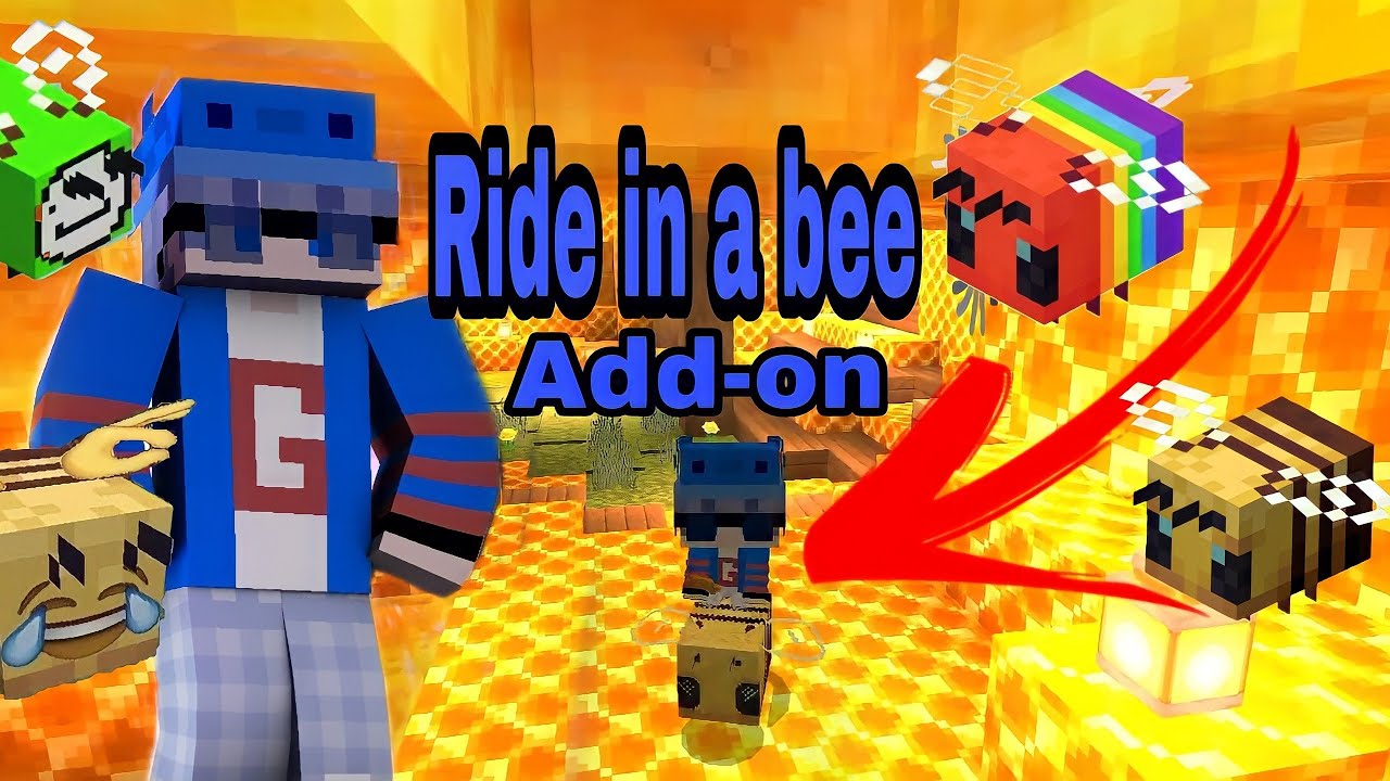 How to Ride in a bee , Rideable Bee Addon ,MCPE (tagalog) - YouTube