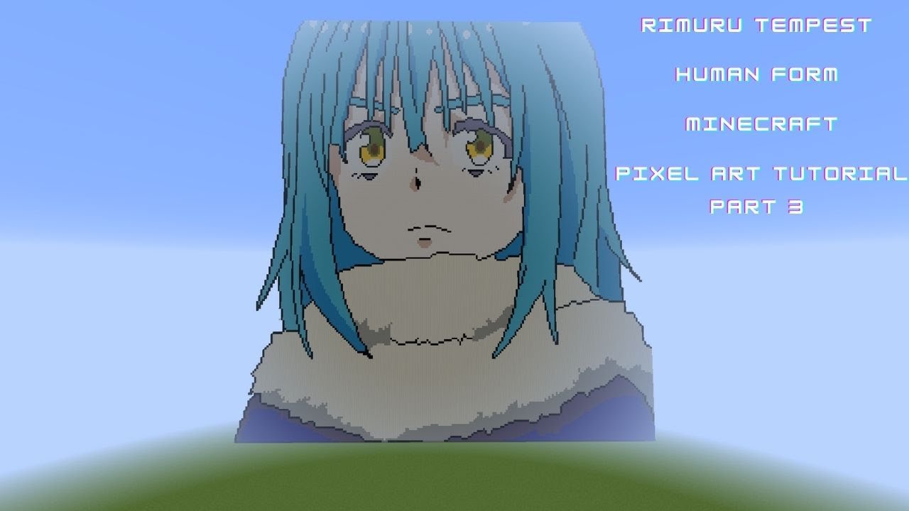 Minecraft Pixel Art Tutorial Rimuru Tempest Human Form Part 3 - YouTube