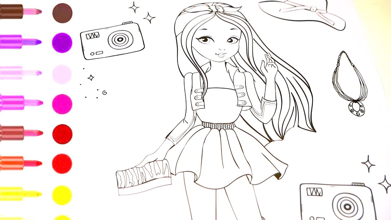 Learn coloring cute Girl | How to draw girl step by step #drawing # ...
