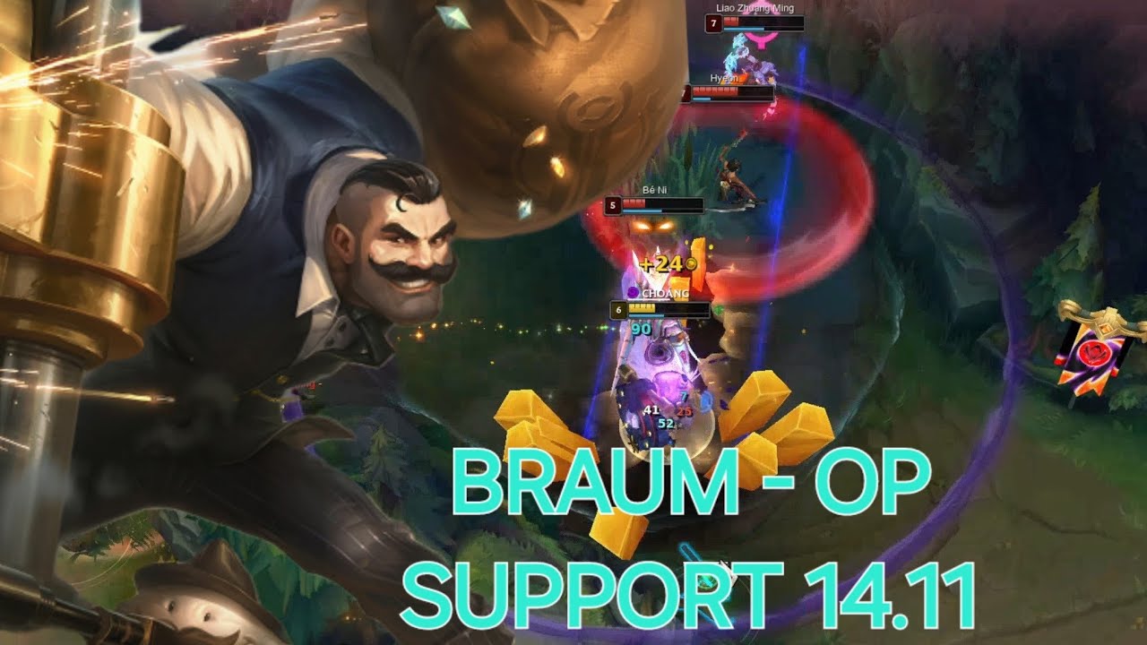 BRAUM SUPPORT GAME PLAY VS RELL - OP 14.11 | LEAGUE OF LEGENDS - YouTube