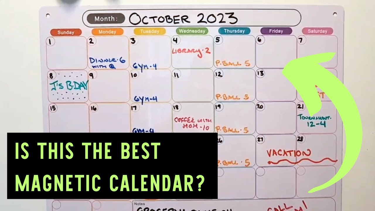 Mag-Fancy Magnetic Calendar With Dry-Erase Whiteboard Review - YouTube