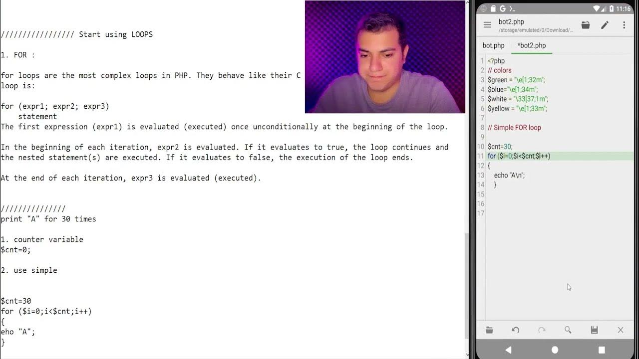 CREATE PERSONAL BOT.PHP SCRIPT WITH PHP FOR TERMUX APP S2E4 - YouTube
