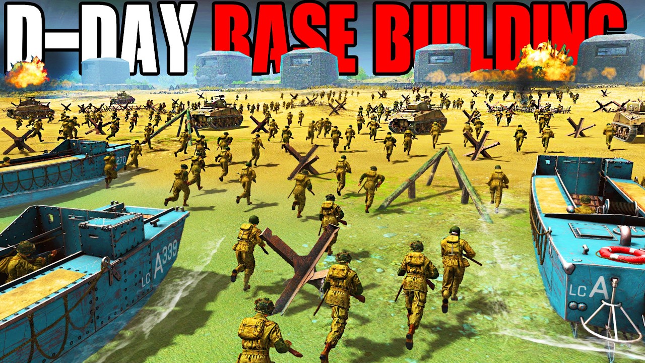 The Deadliest D-DAY Base Building WW2 Challenge is TERRIFYING! - Gates ...
