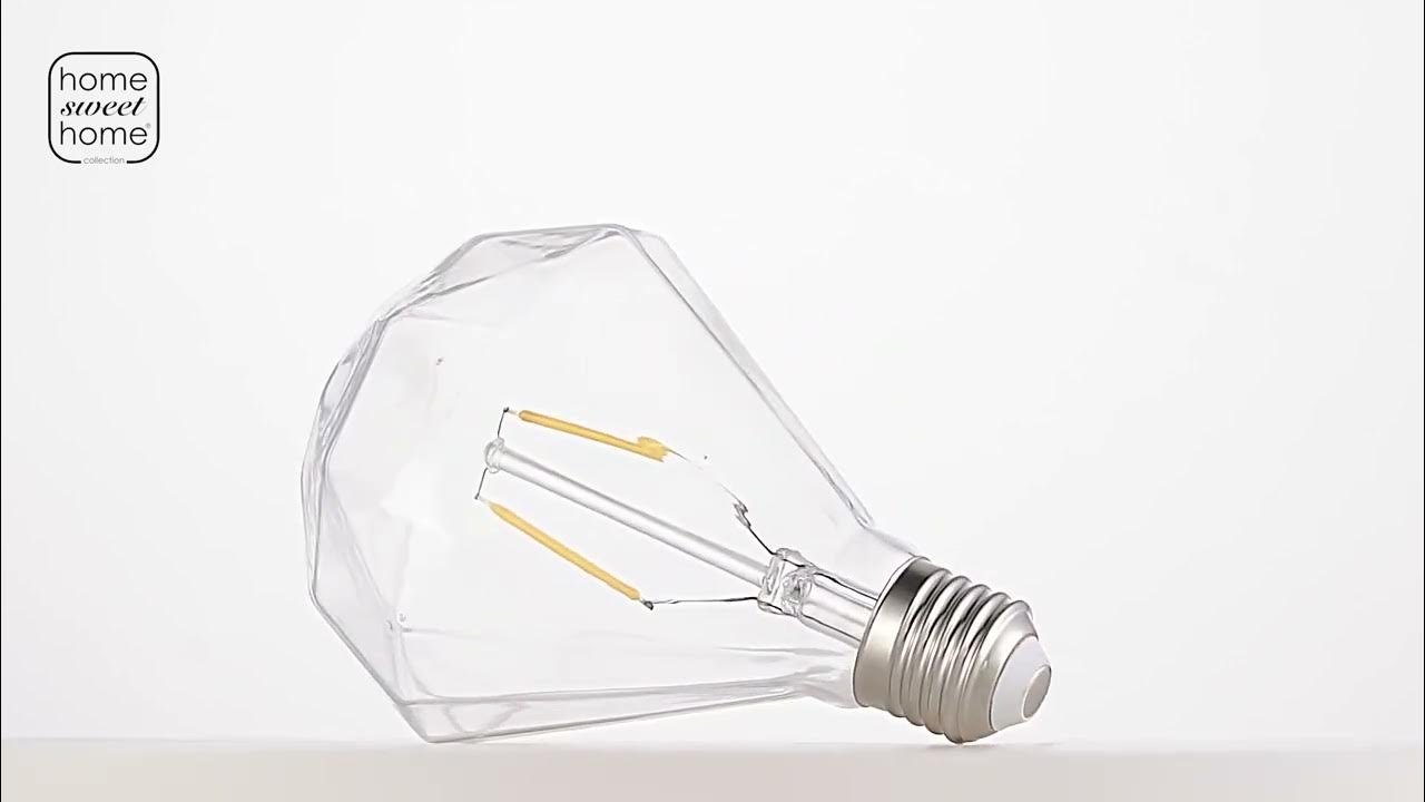L110180-23 LED filament light bulb Diamond Deco E27 D95 2W 160Lm 3000K Clear - YouTube
