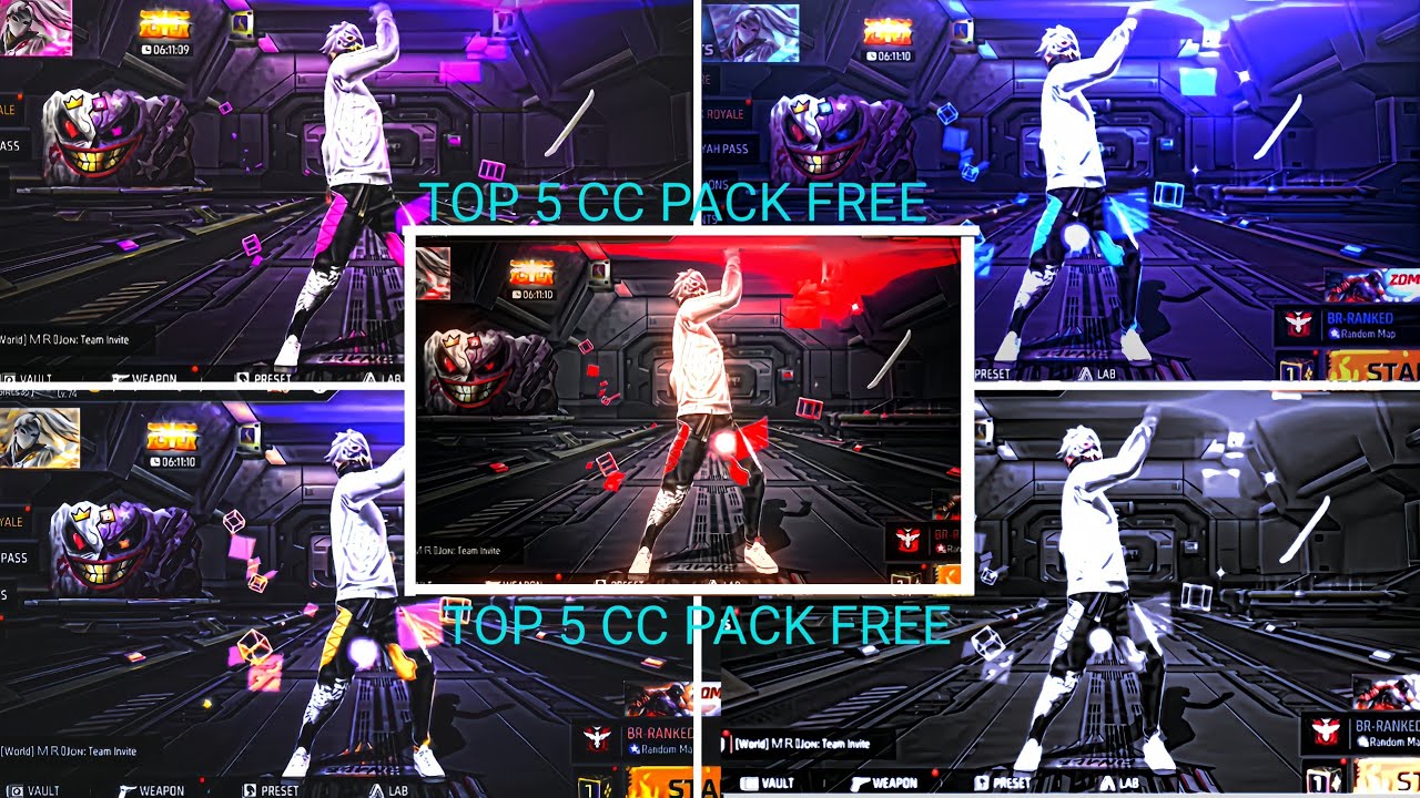 Top 5 HD Quality CC | Free Fire HD Quality CC Pack | Free Fire Best CC ...