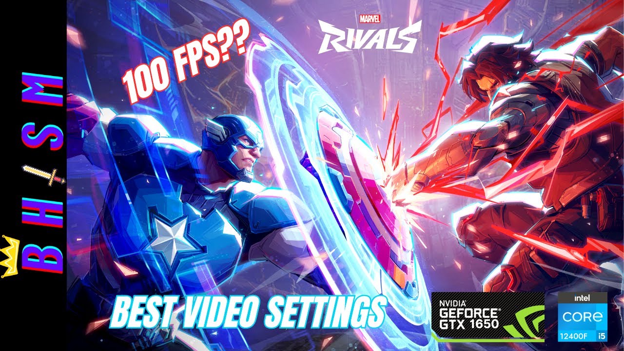 GTX 1650 MARVEL RIVALS | BEST VIDEO SETTINGS | 100 FPS! - YouTube