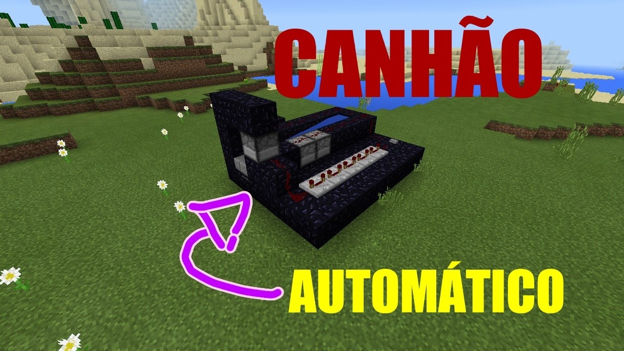 COMO FAZER CANHÃO AUTOMATICO FACIL E SINPLES NO( MINECRAFT PE 1.0.3 ...