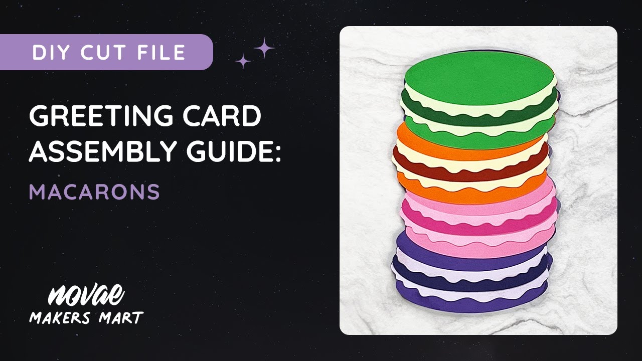 Macaron Card SVG | DIY Sweet Treat Greeting | French Macaron Gift Card ...