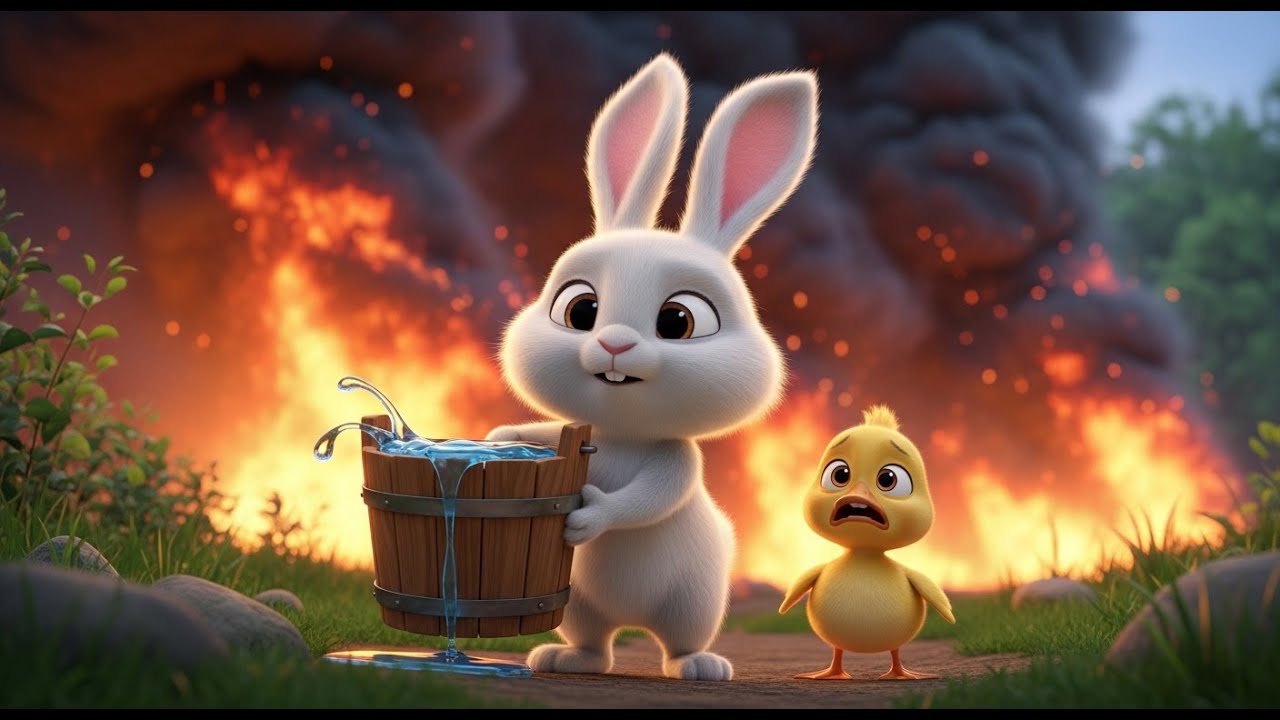 🔥 Roro & Dodo Save the Burning Forest! 3D Animated Story for Kids Cute ...