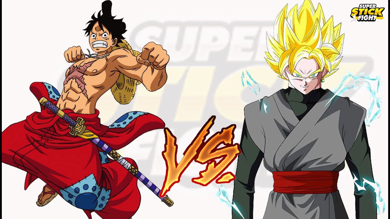Luffy 2nd Gear vs Dark Goku SSJ2 - Super Stick Fight Allstar - YouTube