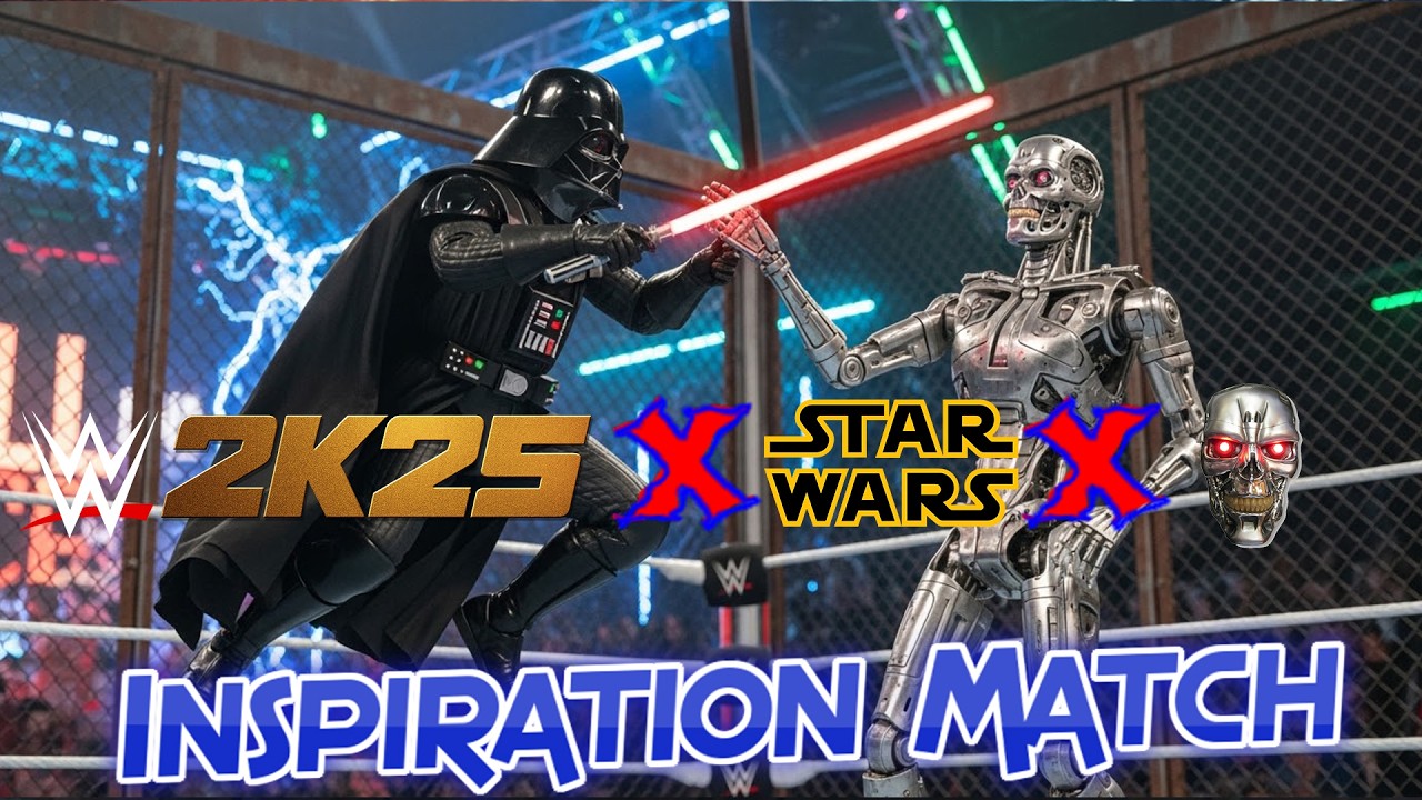 WWE 2K25 Multiverse: Darth Vader VS Terminator in a Hell in a Cell ...