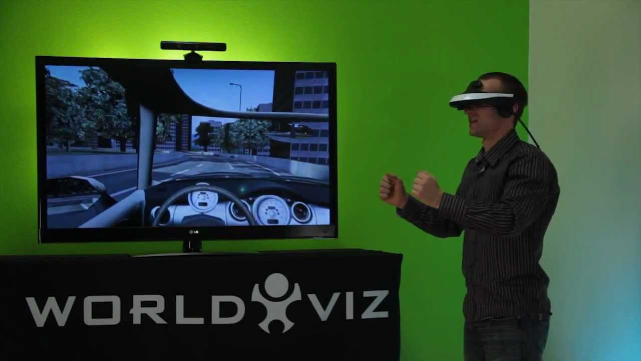WorldViz demo game: Driving Simulator, powered by Vizard - YouTube