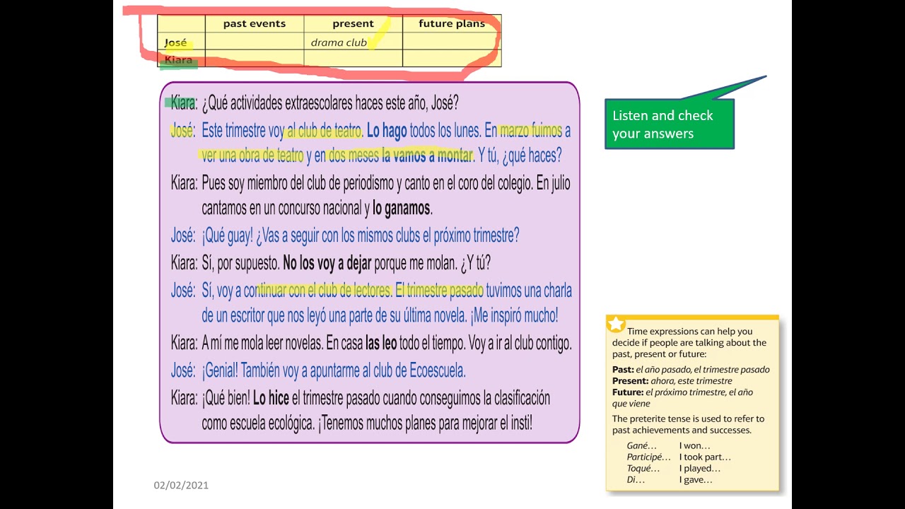 yr 10 Spanish lesson 29 en el insti - YouTube