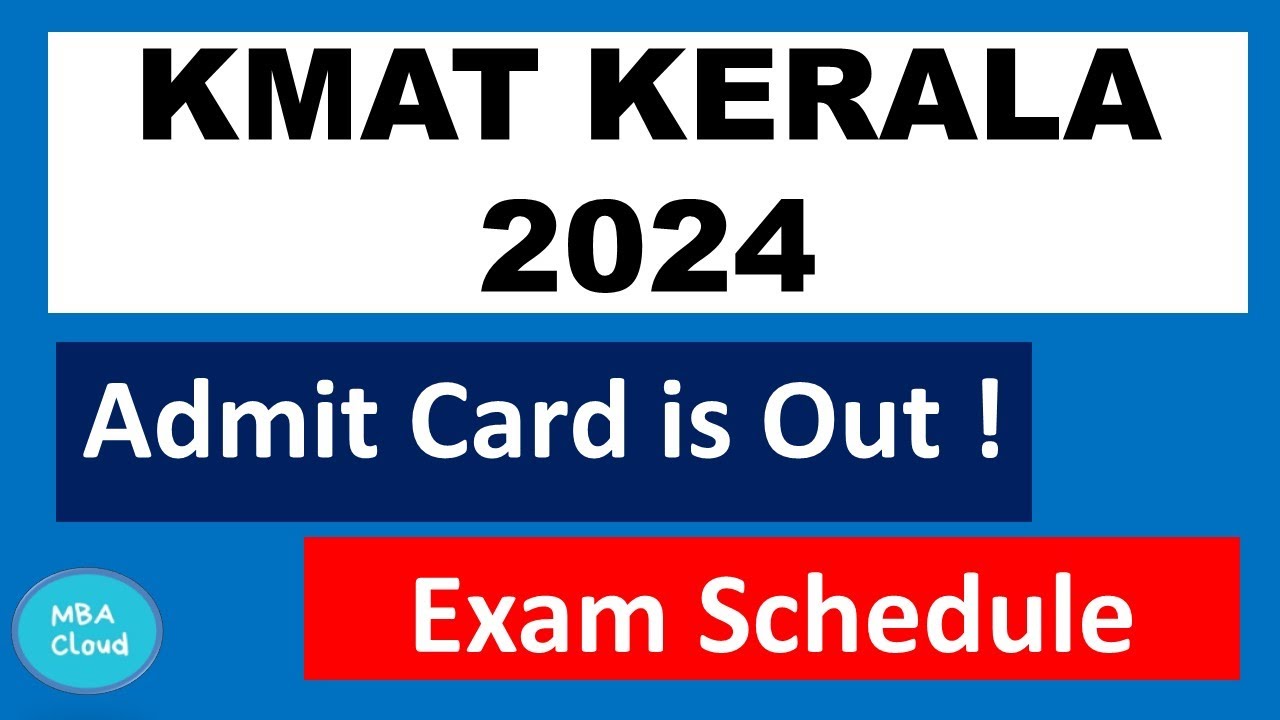KMAT KERALA 2024| Admit Card Out! - YouTube
