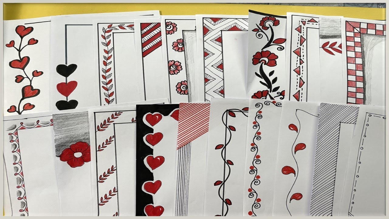 20 Beautiful Black & Red Border Compilation Video # ...