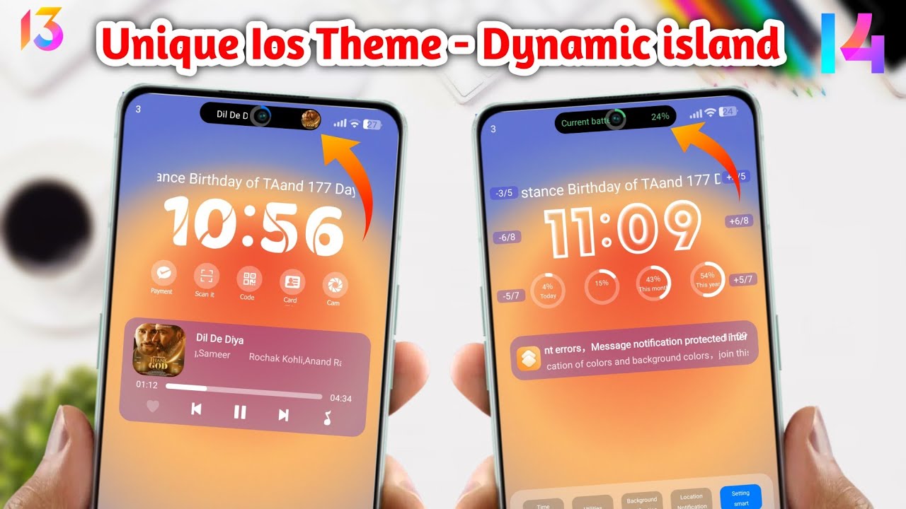 OMG !! Unique Ios Theme For Miui 14 & 13 | Unbelievable Dynamic Island ...
