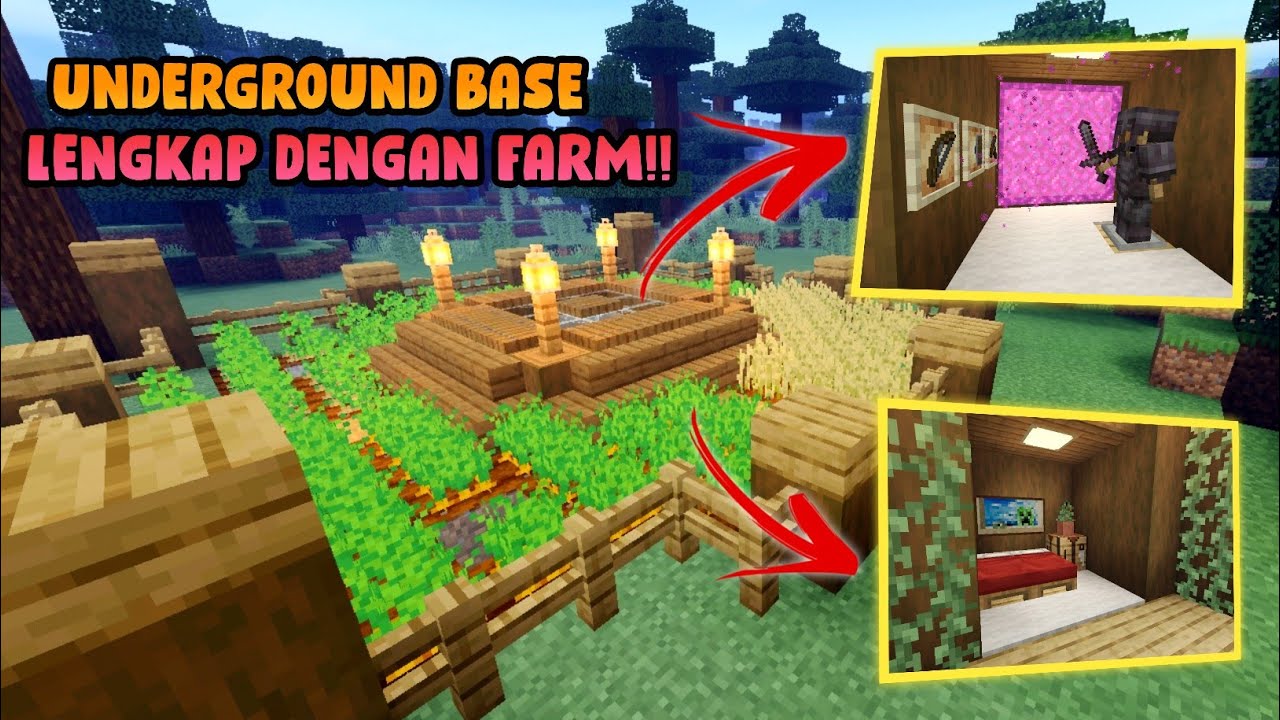 Minecraft - Tutorial Underground Base(Ruang Bawah Tanah)! Simple ...
