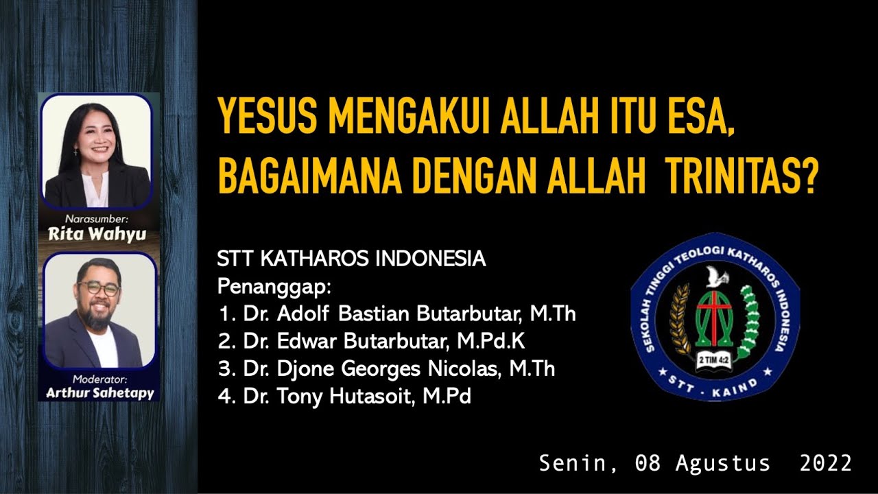 ALLAH TRINITAS - ALLAH ESA (STT Katharos) - YouTube