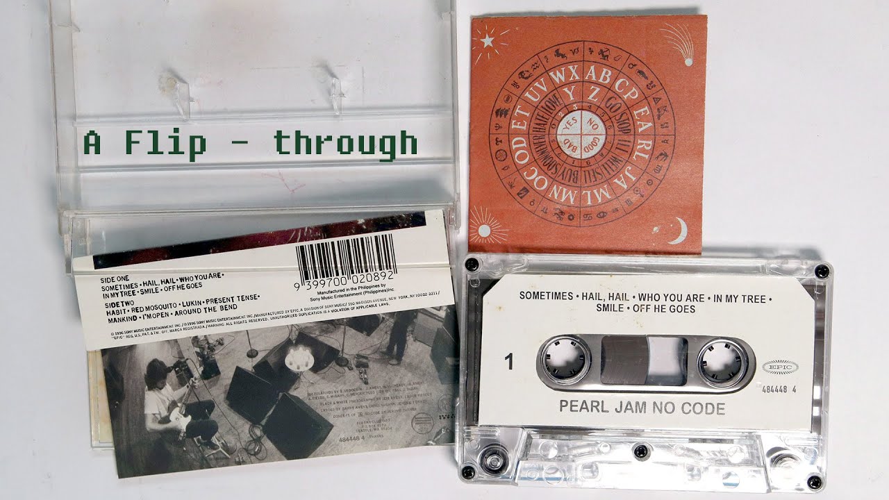 Flipping through the Cassette Tape of Pearl Jam's No Code album (1996 ...