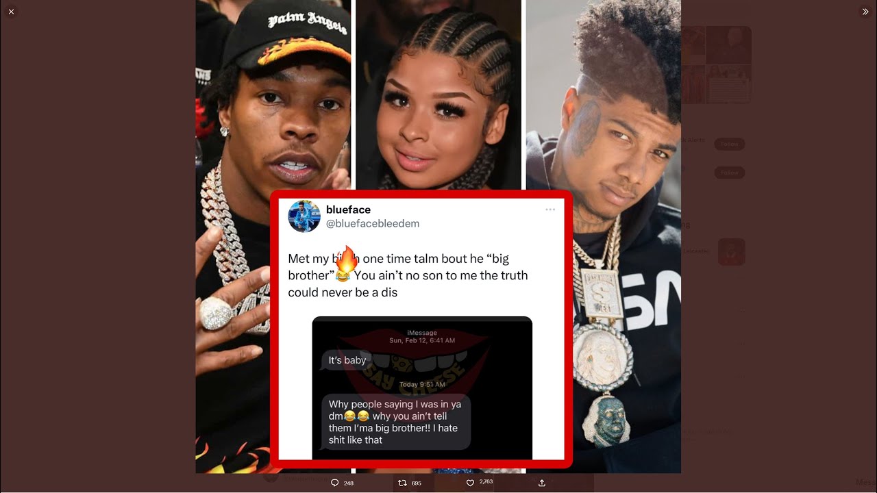 Blueface leaks messages of Lil Baby texting Chrisean Rock - YouTube