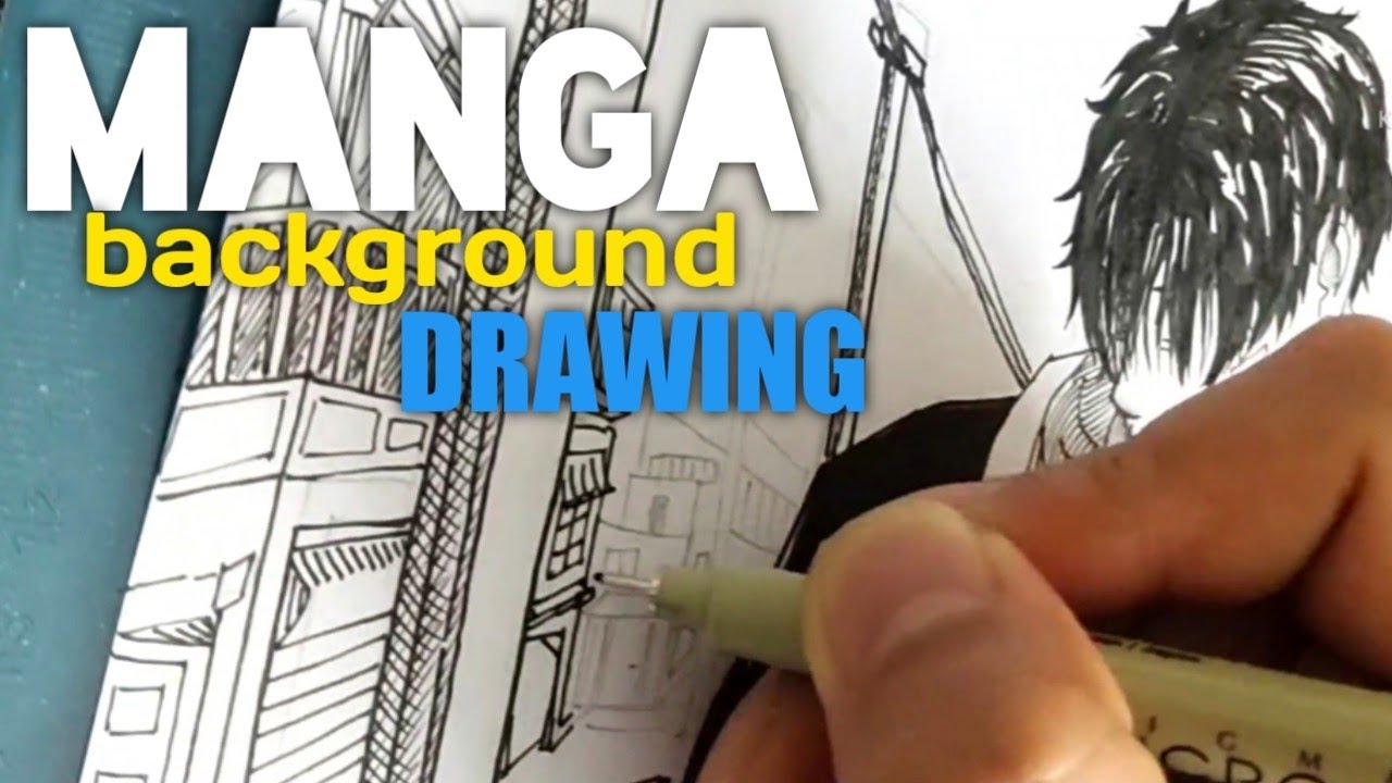 Manga Drawing (with background) is it easy or difficult? - YouTube