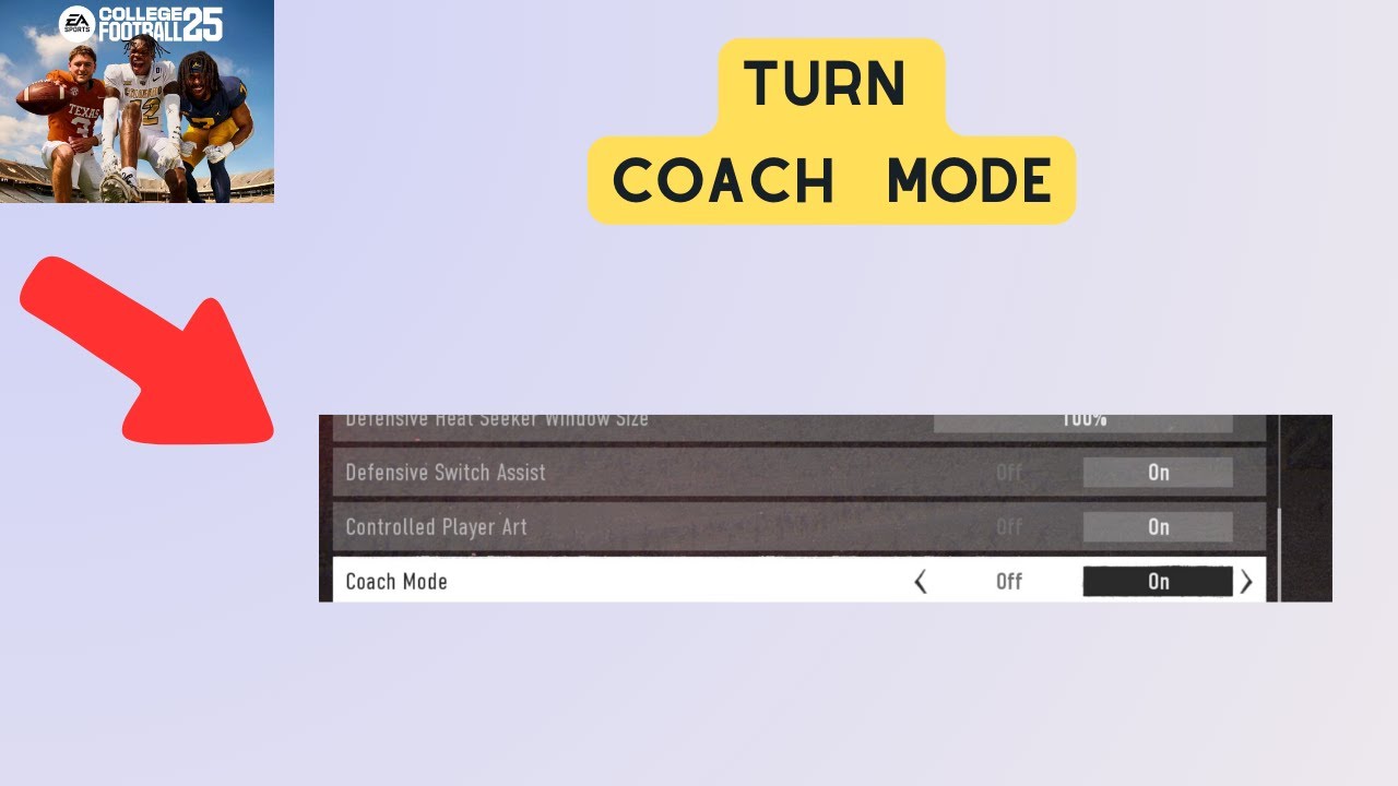 How to Turn on and off Coach mode in College Football 25 - YouTube