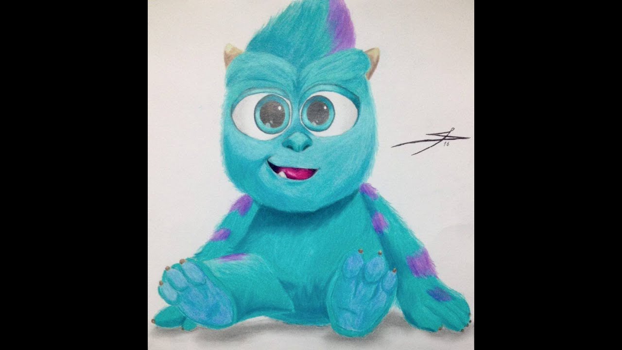 Speed drawing baby Sullyvan/Dibujo de Sullyvan pequeño - YouTube