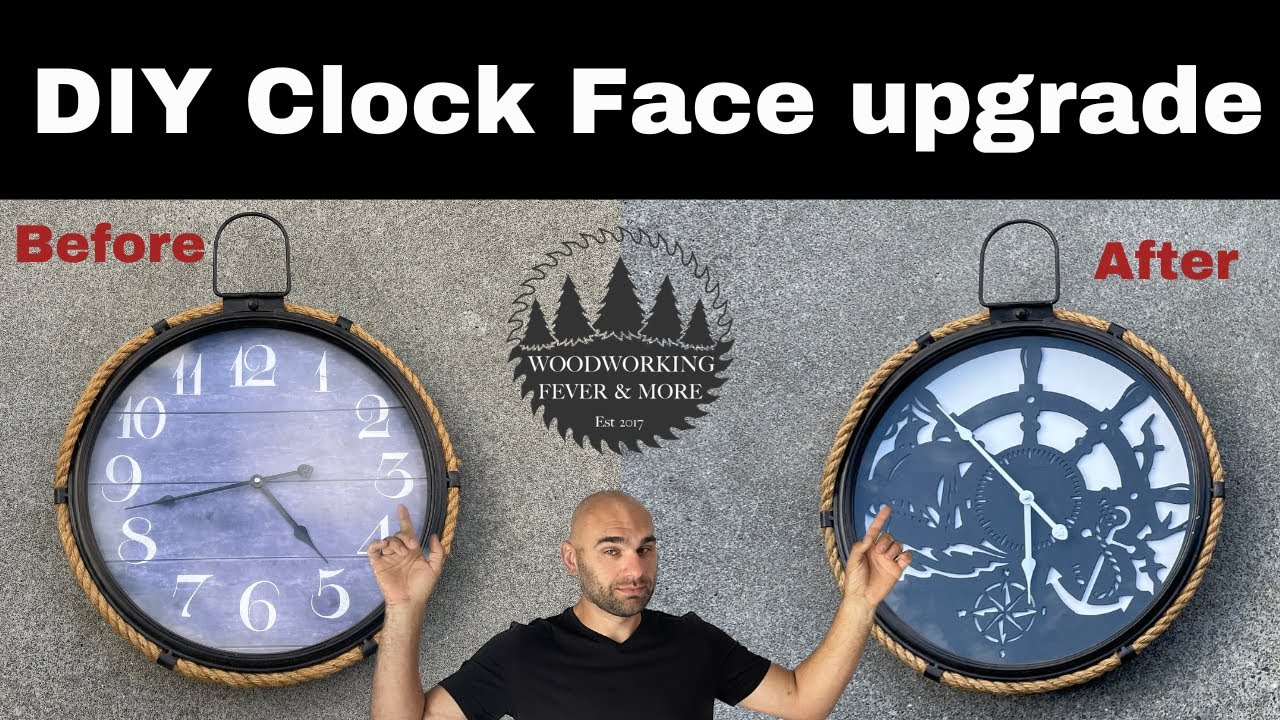 DIY wall clock upgrade - YouTube