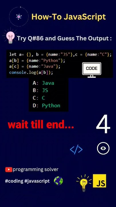 How To Code Javascript Q86 Try Solve And Guess The Output Shorts Coding Programming