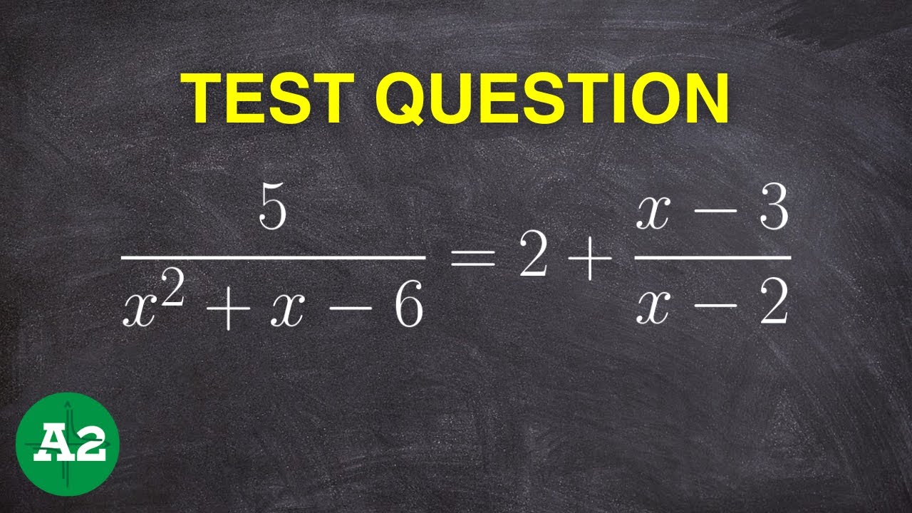 Solving Hard Rational Equation Test Question - YouTube