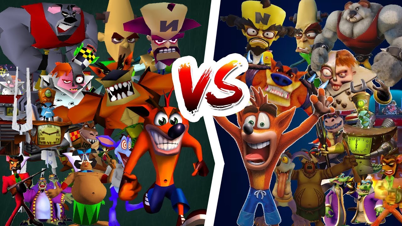 Crash Bandicoot Comparación - Todos Los Jefes - All Bosses - (Original ...
