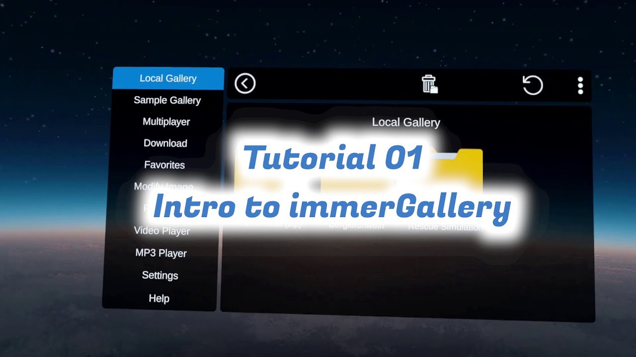Tutorial 01 - Intro to immerGallery - YouTube