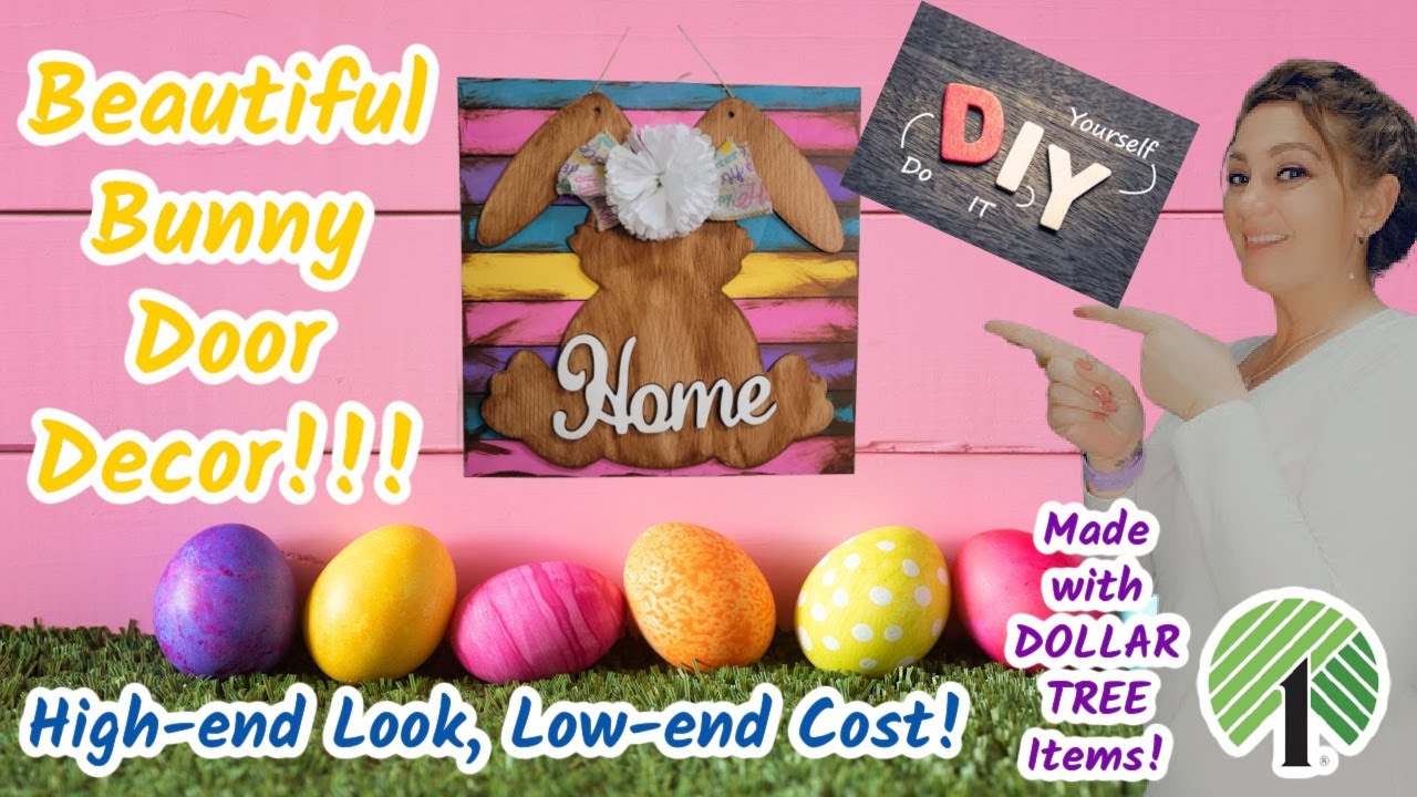 Adorable Bunny Door Decor DIY for Spring/Easter Season - YouTube