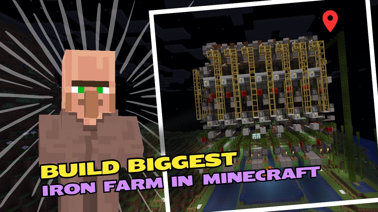 I Build Biggest Iron Farm Minecraft || First video With Face ...