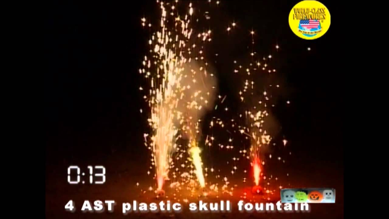 PLASTIC SKULL FOUNTAIN World Class Fireworks by Motor City Fireworks ...