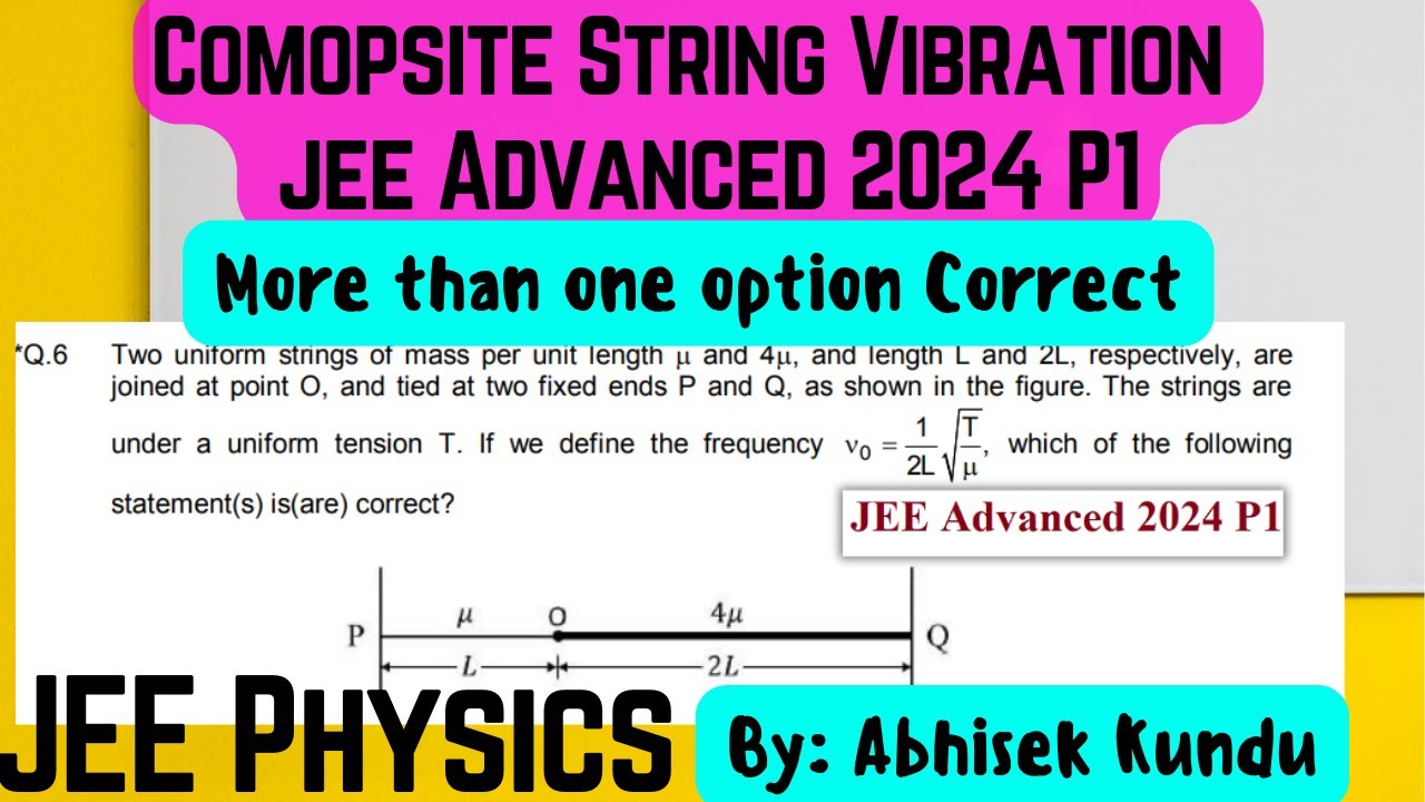 JEE Advanced 2024 P1 Solution Waves Oscillation Of composite String ...