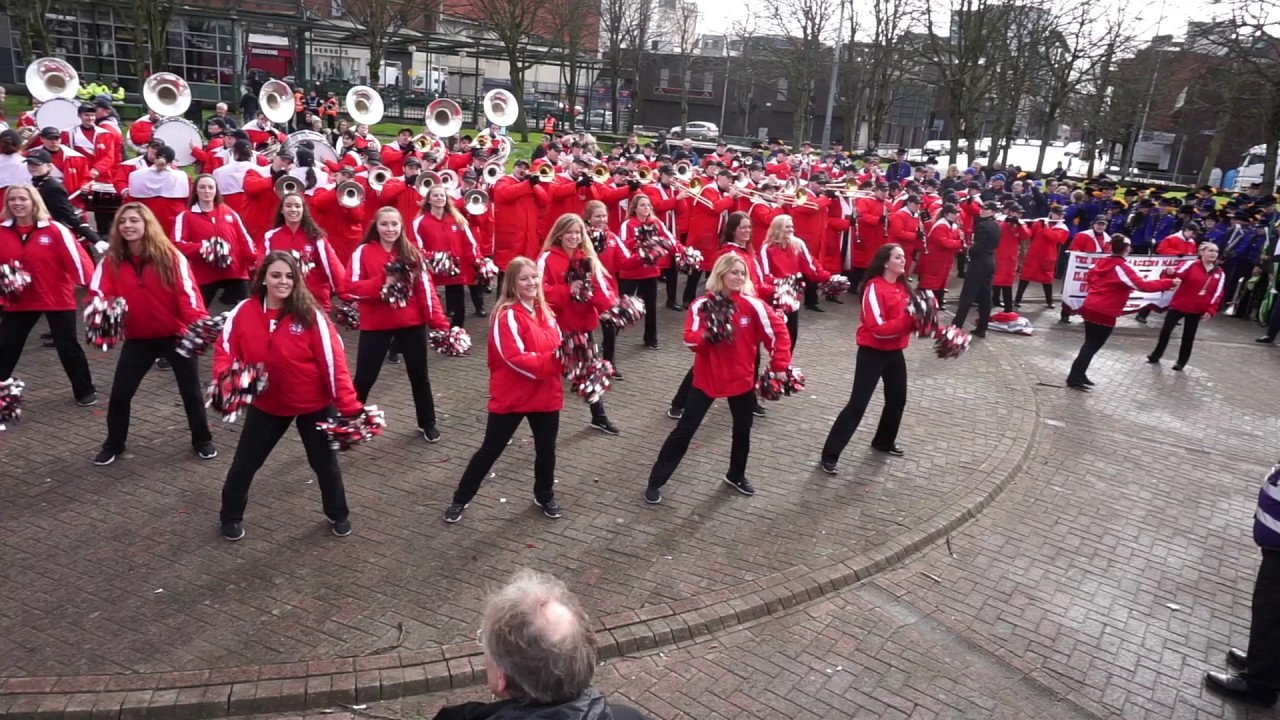 The Big Red Marching Machine performance at Arthus's Quay Limerick ...