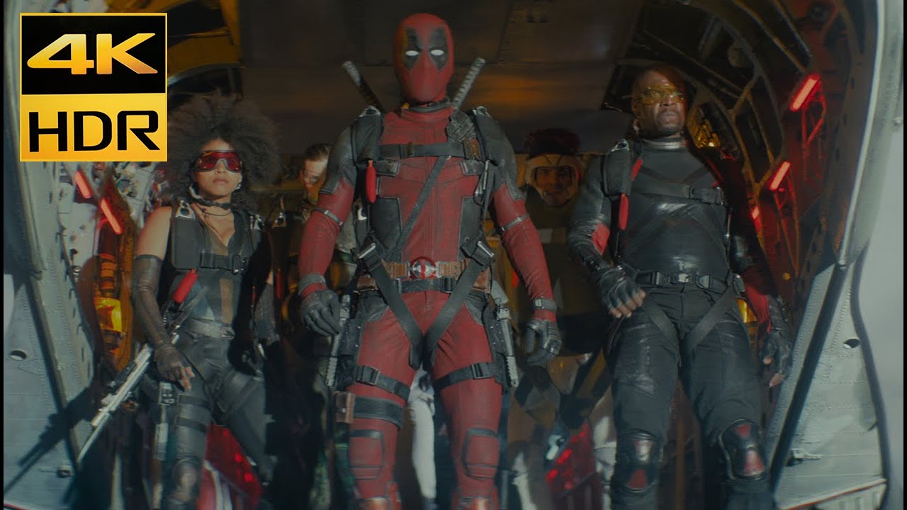 Deadpool 2 | 4K HDR | X-Force Skydiving Scene - YouTube